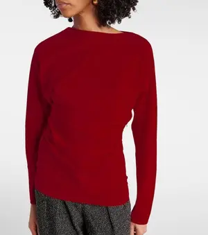 Proenza Schouler Keegan Gathered Top - Red