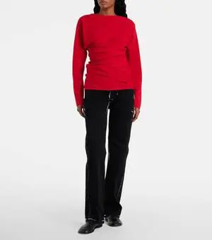 Proenza Schouler Keegan Gathered Top - Red
