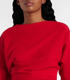 Proenza Schouler Keegan Gathered Top - Red