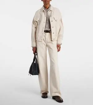 Brunello Cucinelli Monili Beaded Cotton And Linen Jacket