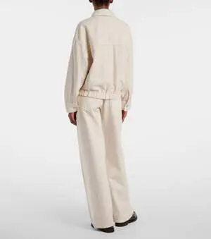 Brunello Cucinelli Monili Beaded Cotton And Linen Jacket