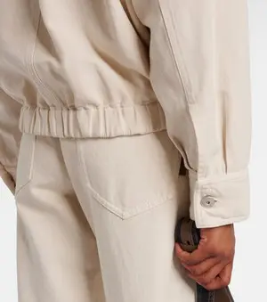 Brunello Cucinelli Monili Beaded Cotton And Linen Jacket