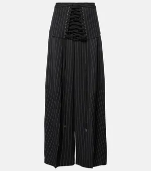 JEAN PAUL GAULTIER Corset-detail Wide-leg Pants