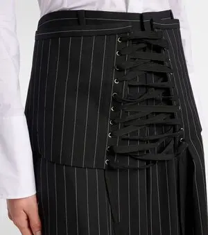 JEAN PAUL GAULTIER Corset-detail Wide-leg Pants