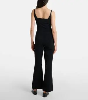 JOSEPH Knitted Flared Pants - Black