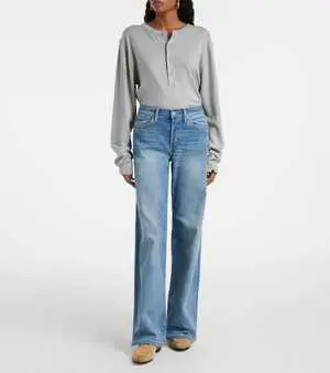 RE/DONE Cotton Stretch Wide-leg Jeans