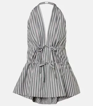 Dries Van Noten Striped Halterneck Top - Green