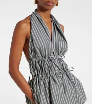 Dries Van Noten Striped Halterneck Top