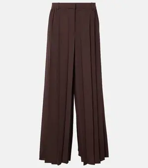 JOSEPH Tibre Plisse Wide-leg Pants
