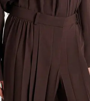 JOSEPH Tibre Plisse Wide-leg Pants
