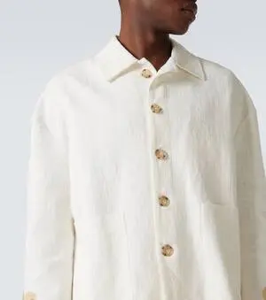 Commas Floral Linen And Cotton Boucle Jacket