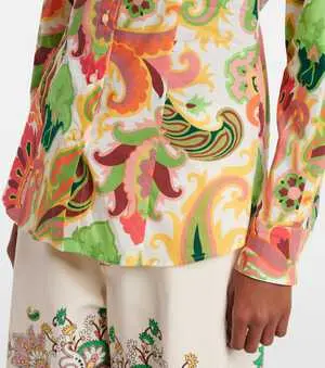 Etro Paisley Cotton-blend Poplin Shirt