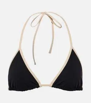 TOTEME Halterneck Bikini Top - Black