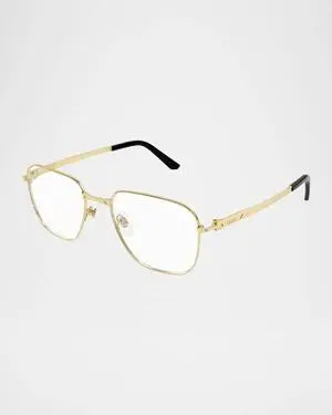Cartier Titanium Rectangle Eyeglasses - Gold
