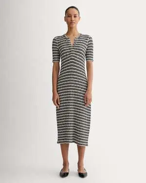 Henley Neck Midi Dresses