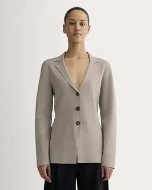 Everlane Knit Blazer - Light Heathered Grey