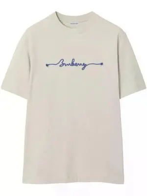 Burberry Logo-embroidered T-shirt