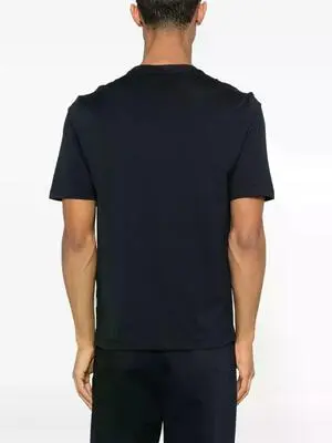 LARDINI Short-side-slits T-shirt - Blue