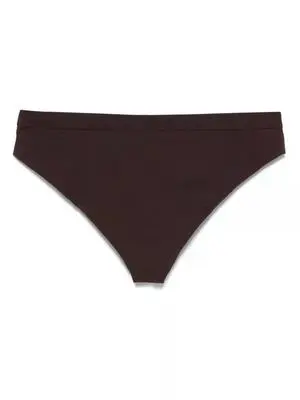 JIL SANDER Elasticated-waistband Bikini Bottom - Brown