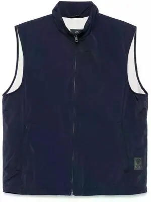 FAY Logo-patch Gilet - Blue