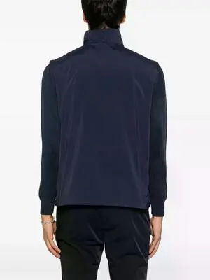 FAY Logo-patch Gilet - Blue