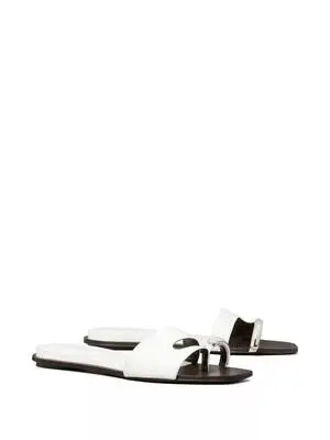 Tory Burch Pierced Slides - White