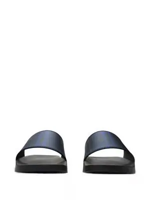 Burberry Checked Slides - Blue