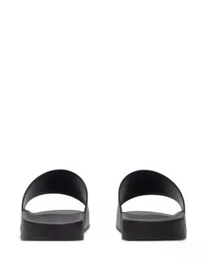 Burberry Checked Slides - Blue
