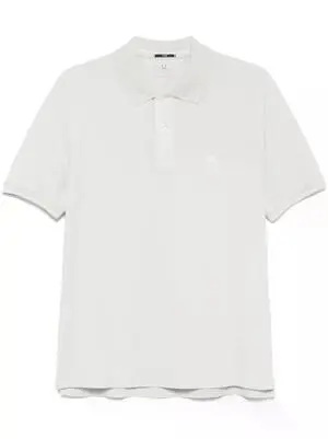 C.P. COMPANY Logo-embroidered Polo Shirt - Blue