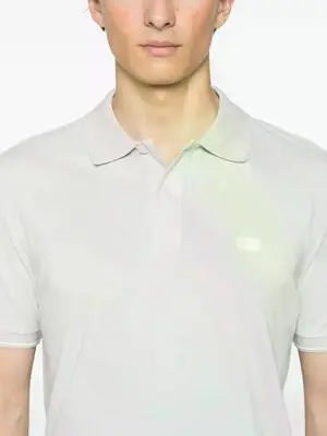 C.P. COMPANY Logo-embroidered Polo Shirt - Blue