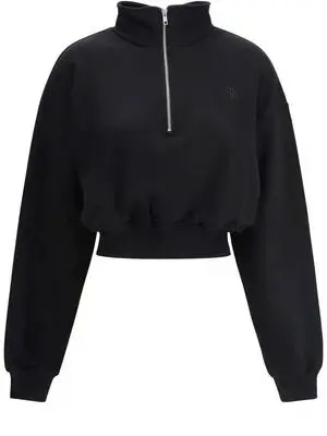 Eterne Cropped High-neck Sweatshirt - Black