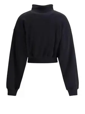 Eterne Cropped High-neck Sweatshirt - Black