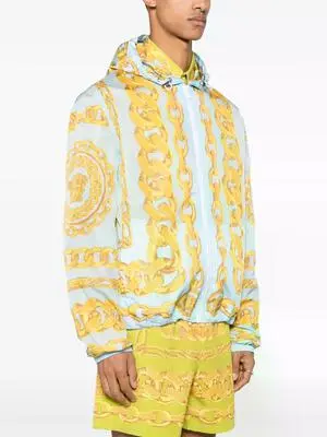 Versace Chains-print Jacket - Blue