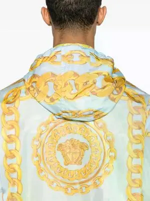 Versace Chains-print Jacket - Blue