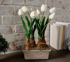 COZY COTTAGE BY LIZ MARIE Artificial Tulip Tabletop Pot - One-color