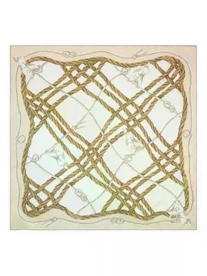 Burberry Knot-print Silk Scarf - White