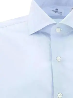 FINAMORE 1925 Spread-collar Shirt - Blue