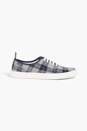 Thom Browne Heritage Checked Twill Sneakers