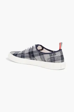 Thom Browne Heritage Checked Twill Sneakers