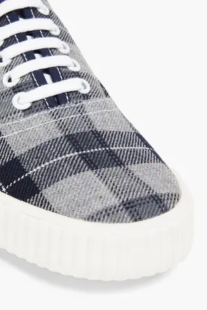 Thom Browne Heritage Checked Twill Sneakers