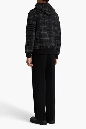 Thom Browne Checked Jacquard-knit Cotton-blend Hoodie