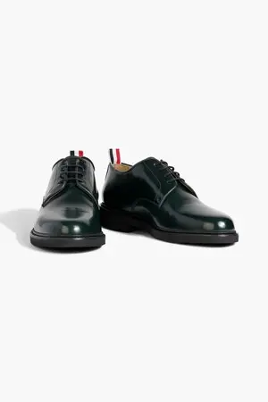 Thom Browne Glossed-leather Derby Shoes