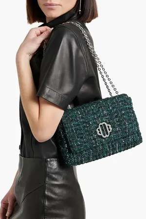 Maje Tweed Shoulder Bag
