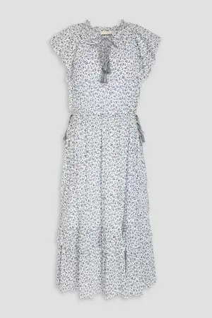 Ulla Johnson Anja Floral-print Cotton-crepon Midi Dress - White