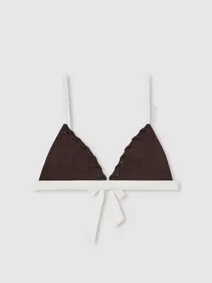 REISS Sydney Whipstitch Triangle Bikini Top