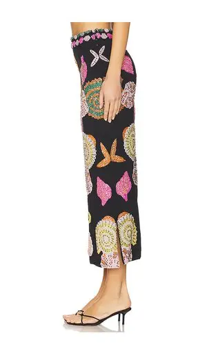 OCEANUS Hand Embellished Midi Skirt