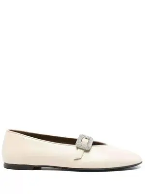 GIUSEPPE ZANOTTI Crystal-embellished Ballet Flats