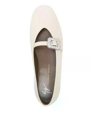 GIUSEPPE ZANOTTI Crystal-embellished Ballet Flats