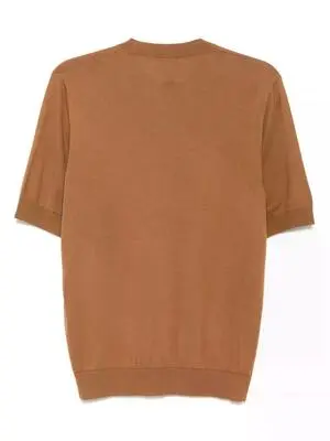 LARDINI Cotton T-shirt - Brown