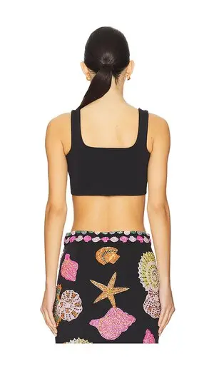 OCEANUS Hand Embellished Top - Black
